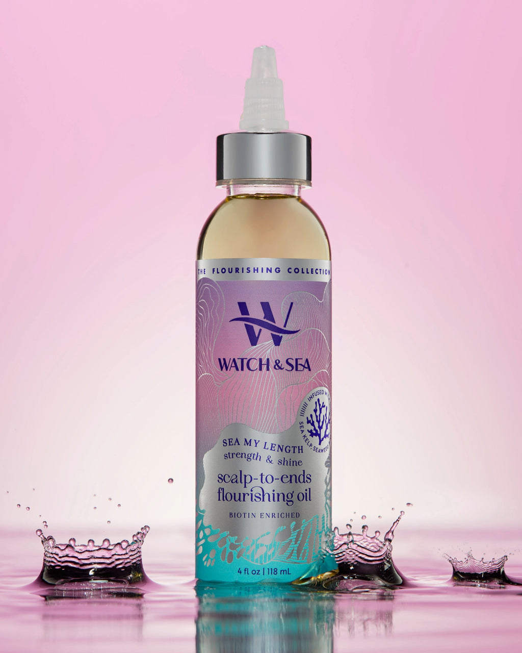 “SEA MY LENGTH” Strength & Shine Scalp-to-End Flourishing Oil Biotin E ...